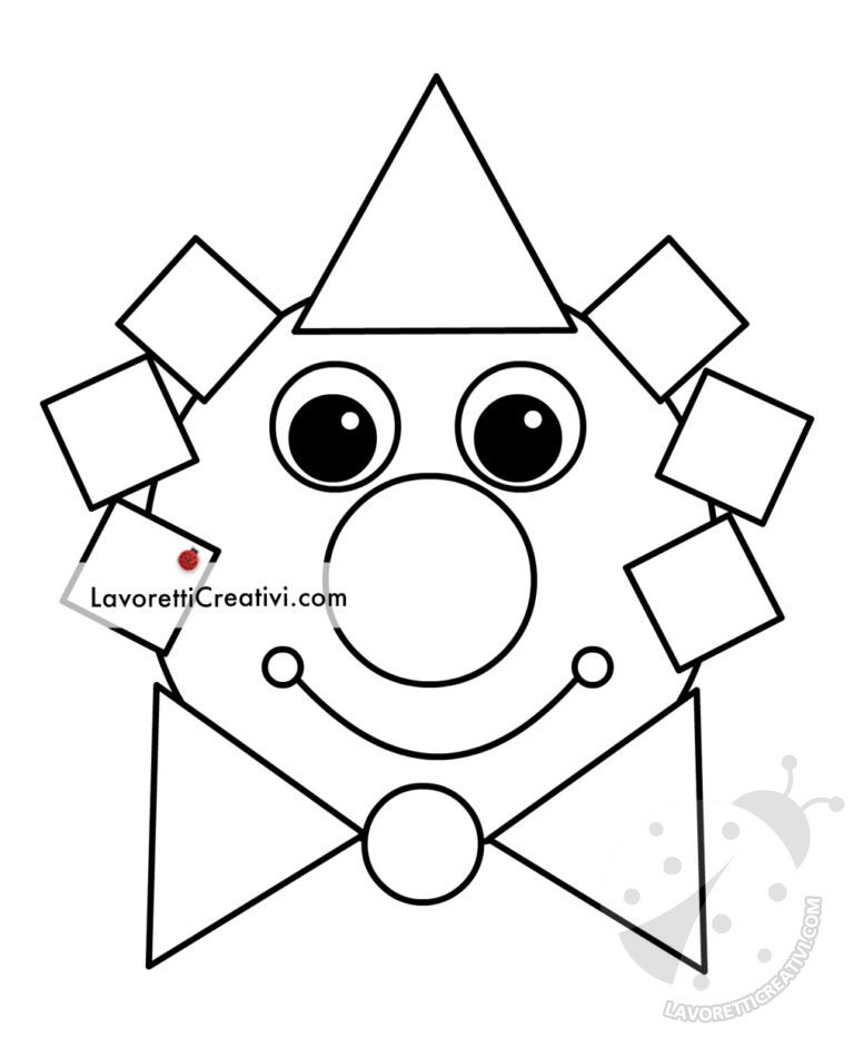 Pagliaccio con le forme geometriche - Lavoretti Creativi