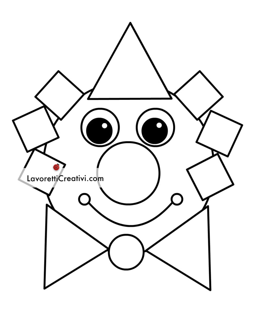 Pagliaccio con le forme geometriche - Lavoretti Creativi