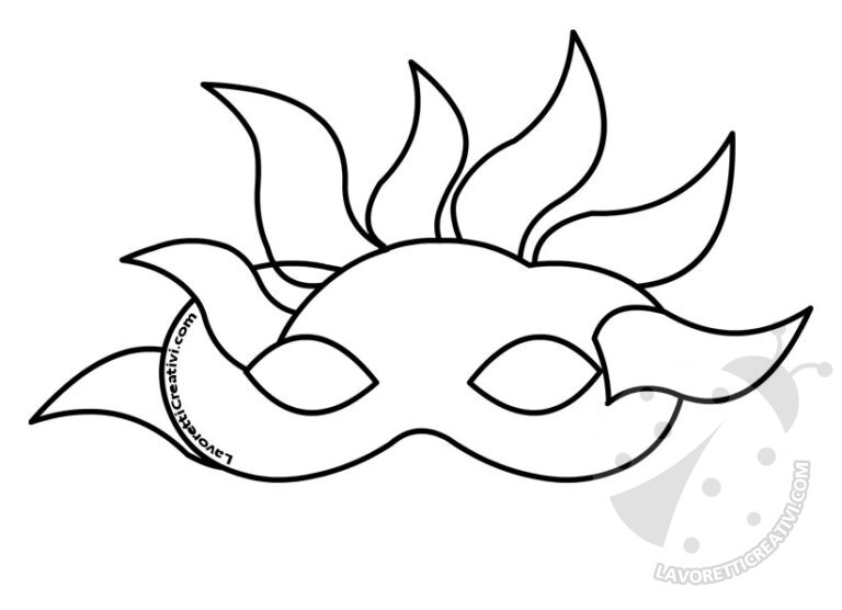 Maschera del Sole da colorare - Lavoretti Creativi