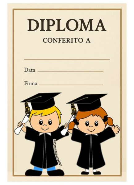 Diploma quinta elementare da stampare - Lavoretti Creativi