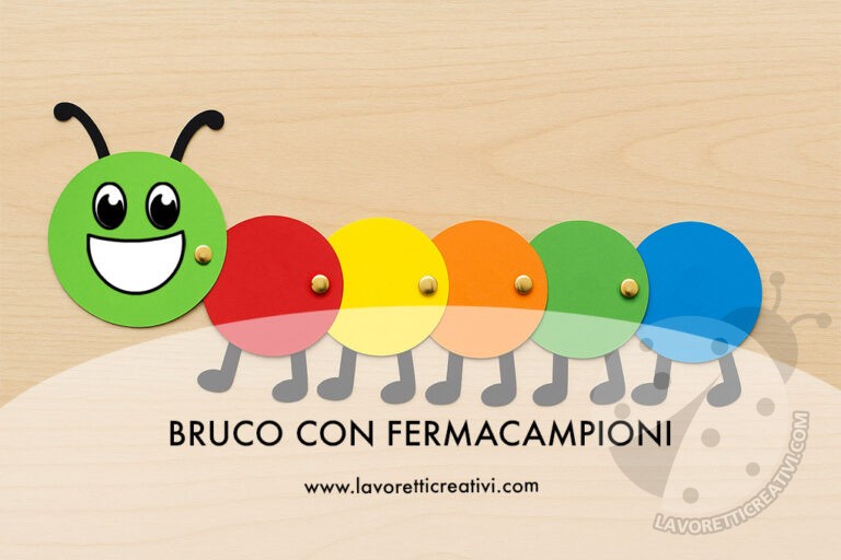 Bruco con fermacampioni - Lavoretti Creativi
